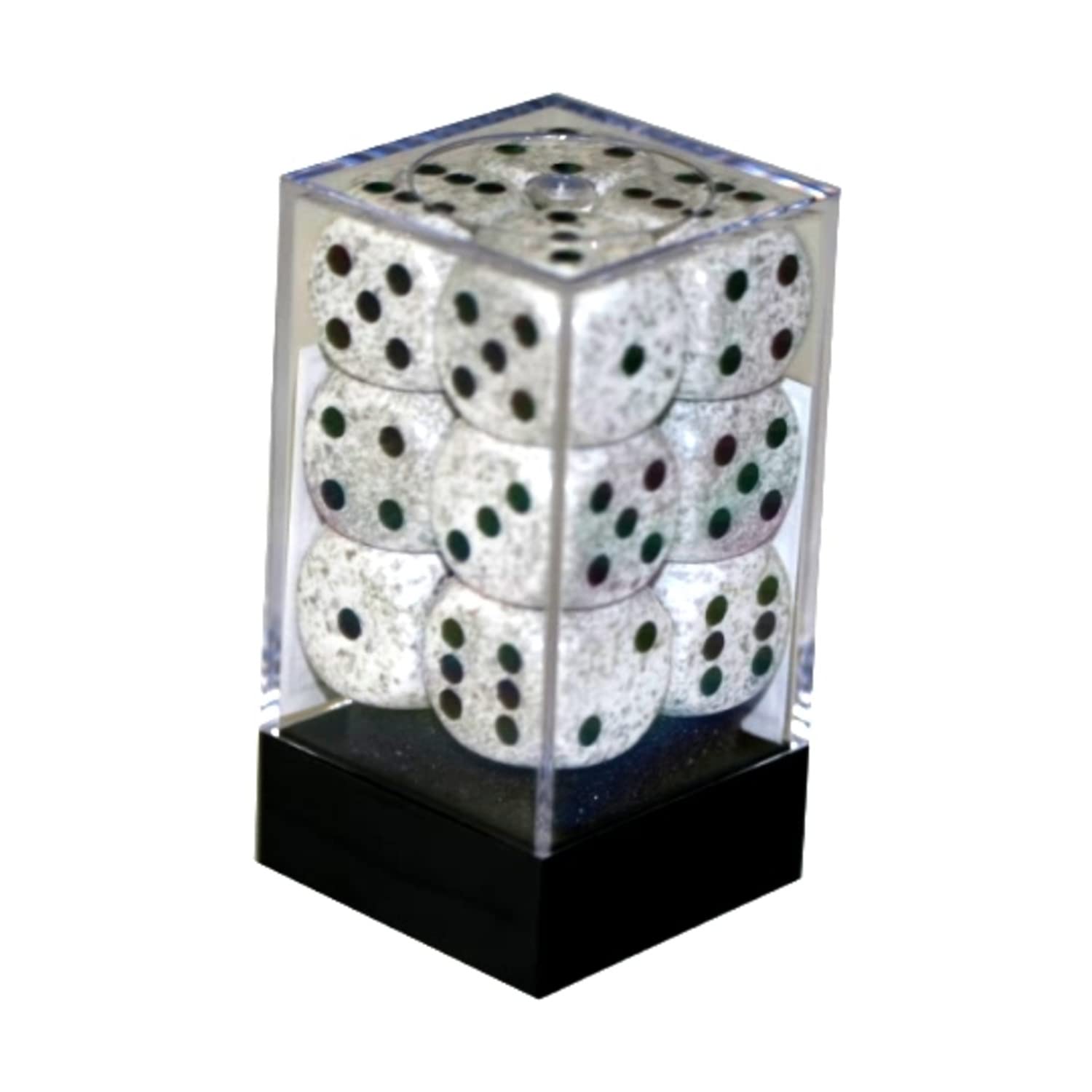 Chessex Manufacturing D6 Cube Speckled Arctic Camo Black Pip 16Mm 12 | eBay