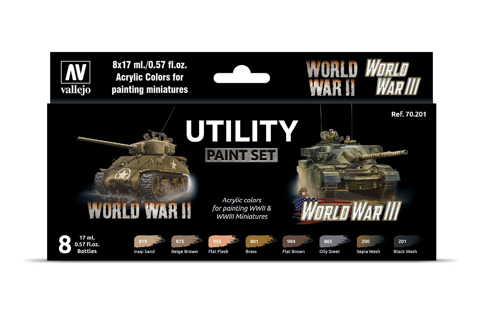 Vallejo Model Color Utility Paint Set Wwii Historic Military Shades | eBay