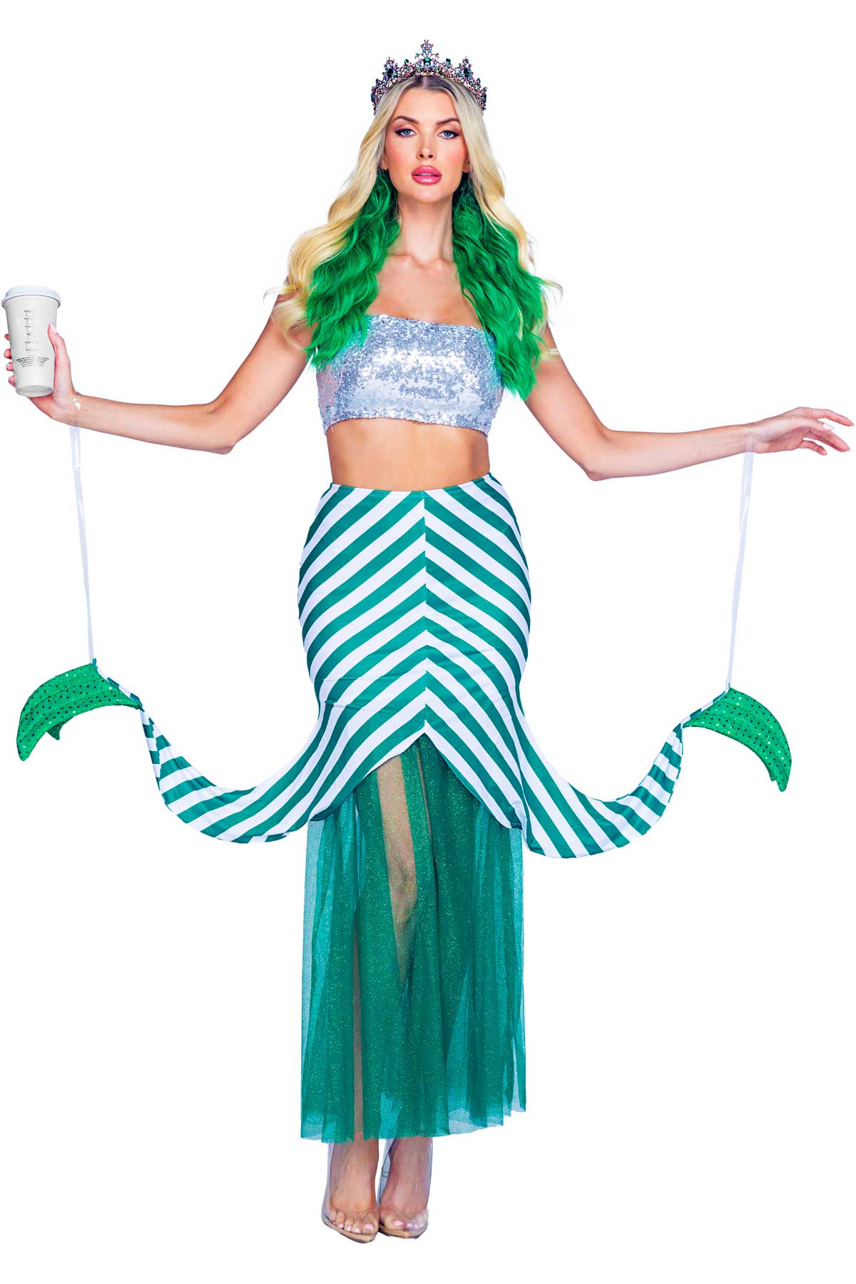 Roma 6389 2Pc Starstruck Mermaid Adult Women Costume Starbucks ...