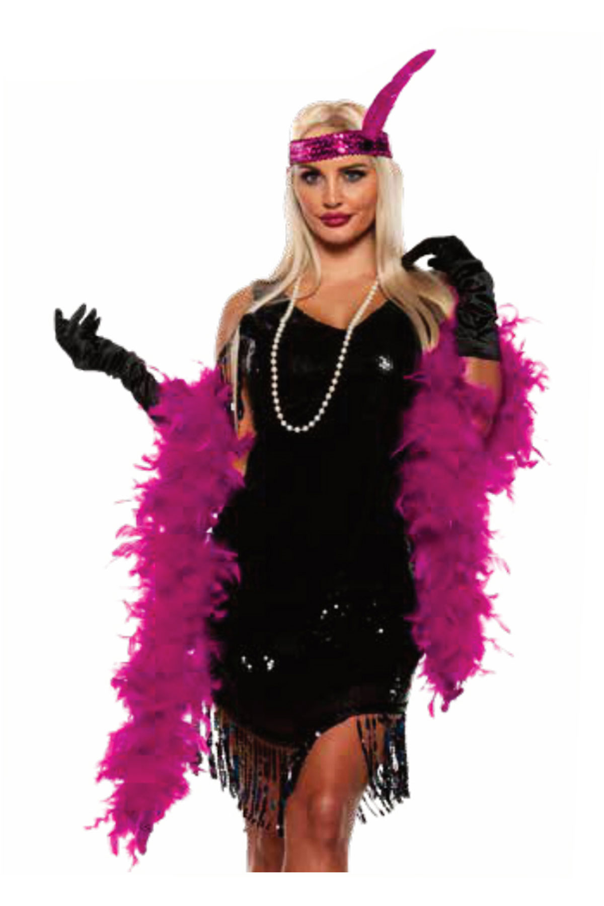 Underwraps Flapper Accessory Kit Fuchsia Adult Women Costume 30610 | eBay