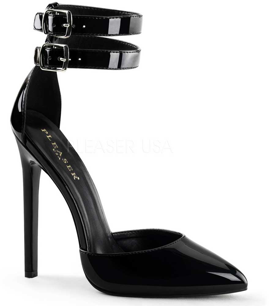 Sexy Elegant Dual Ankle Strap D'Orsay Stiletto Pump High Heels Shoes ...