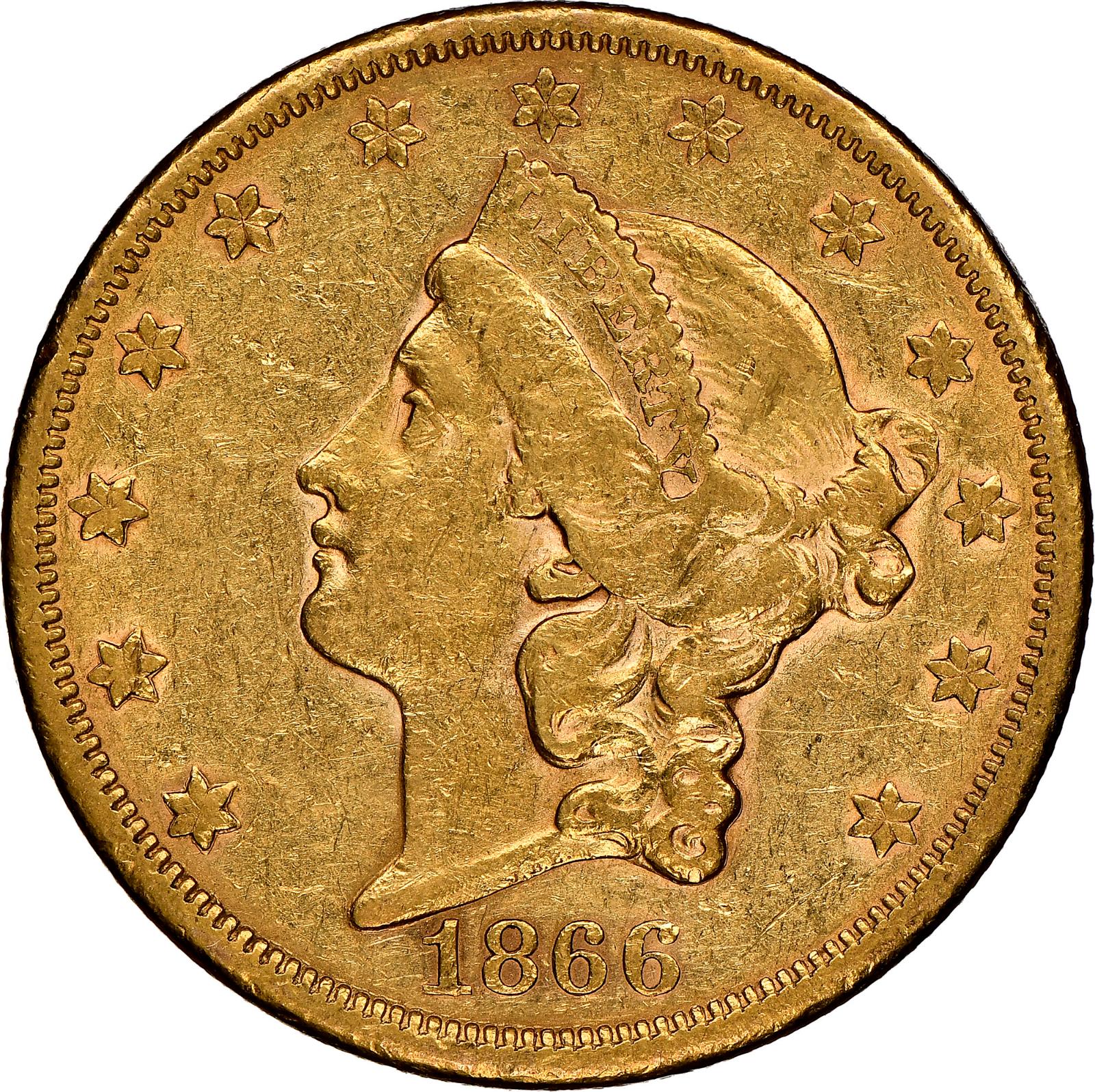 1866 S [MOTTO] Liberty Head Gold Double Eagle Prices | Ungraded, NGC, PCGS Values