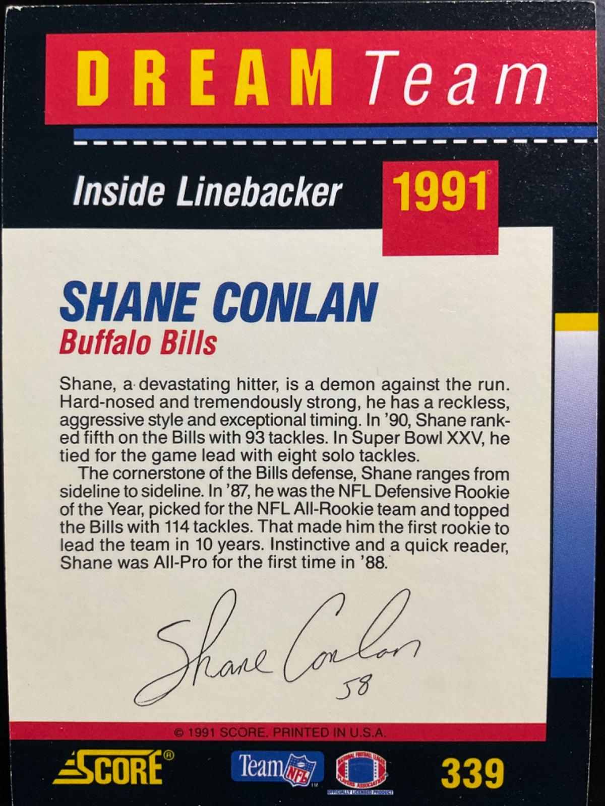 Shane Conlan #339 Prices | 1991 Score | Football Cards