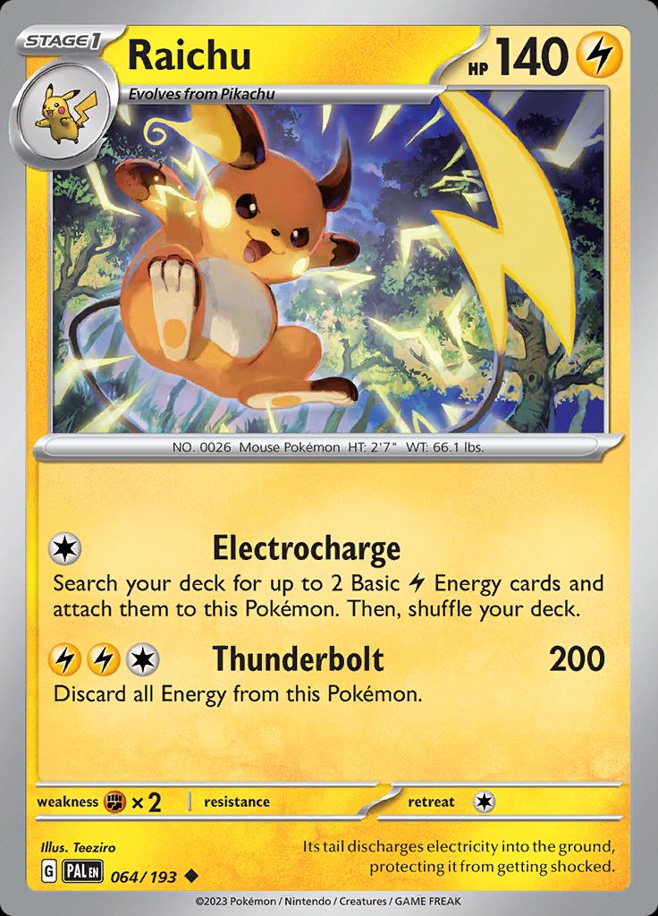 Raichu #64 Prices | Pokemon Paldea Evolved | Pokemon Cards