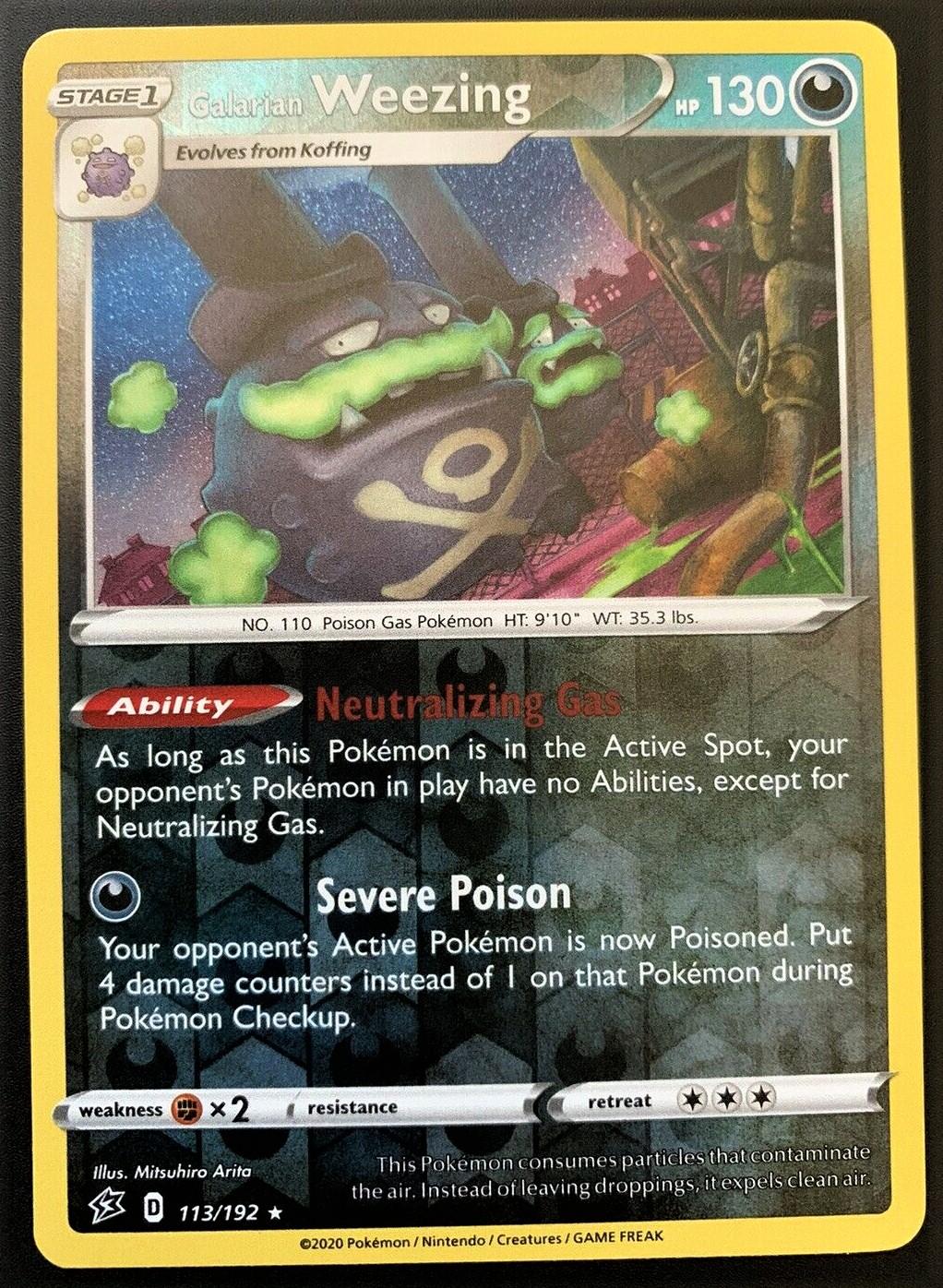 Galarian Weezing [Reverse Holo] #113 Prices | Pokemon Rebel Clash ...