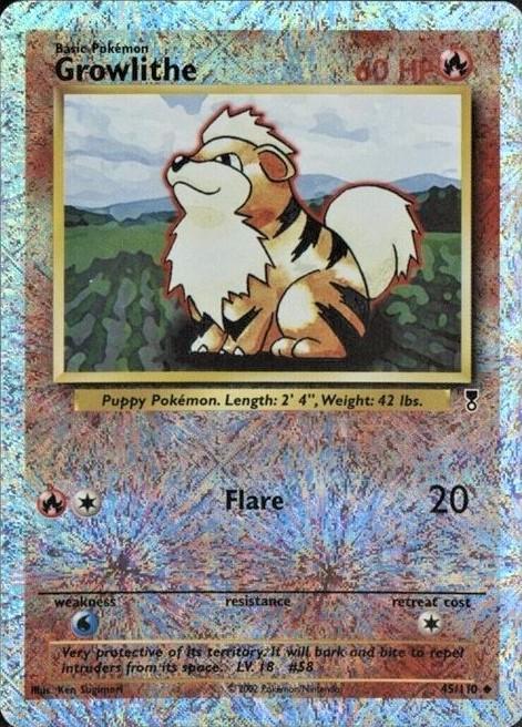 Growlithe [Reverse Holo] #45 Prices | Pokemon Legendary Collection ...