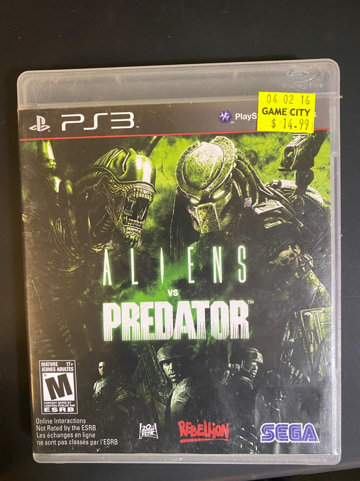 Aliens vs. Predator | Item and Box only | Playstation 3