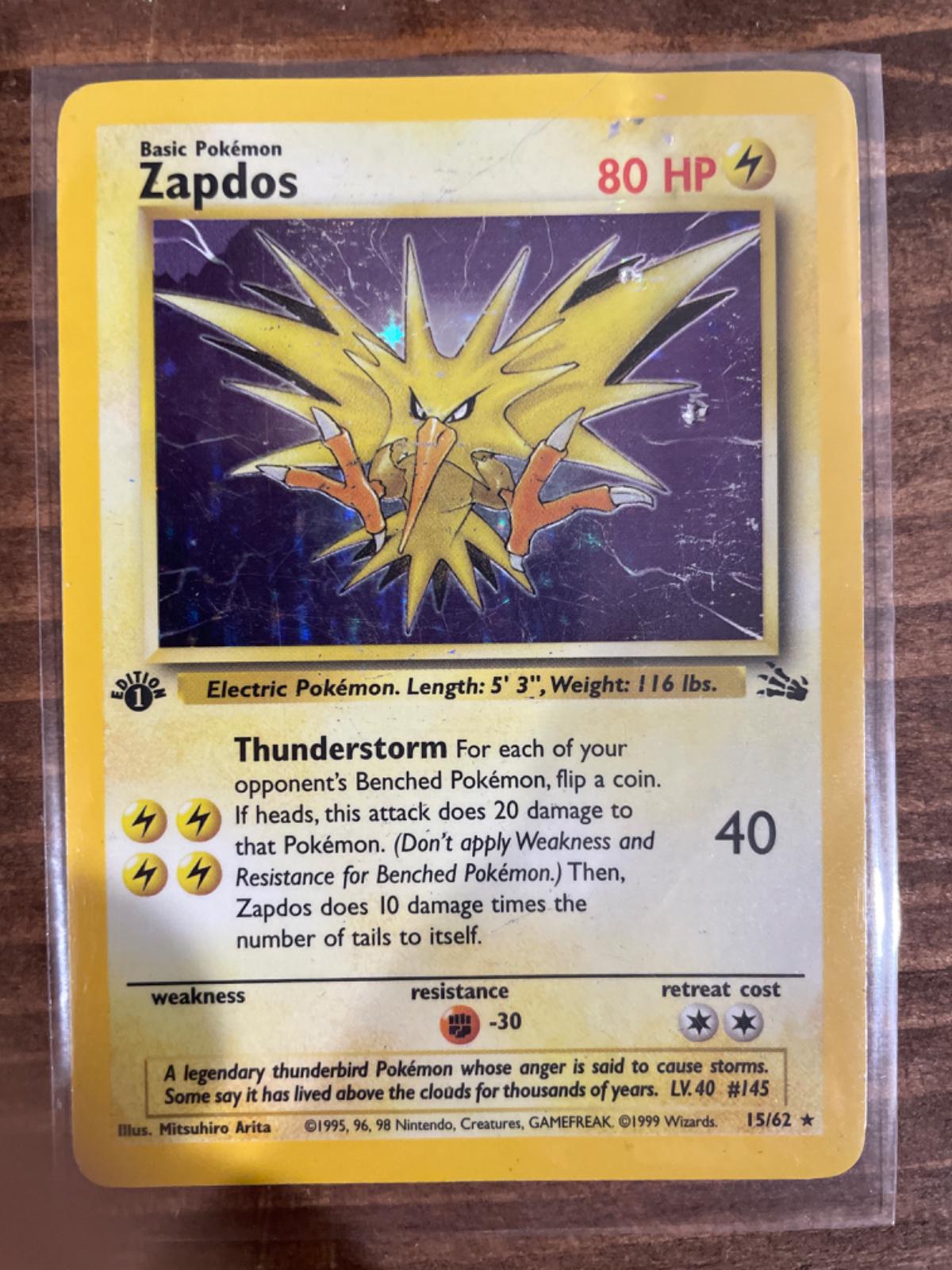 Zapdos [1st Edition] | Ungraded | Pokemon Fossil