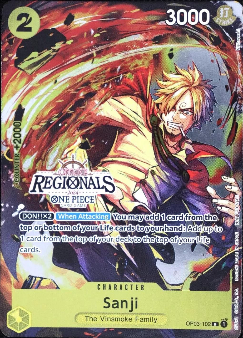 Sanji [Offline Regional] OP03-102 Prices | One Piece Pillars of ...
