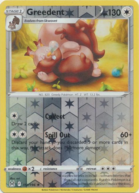 Greedent [Reverse Holo] #151 Prices | Pokemon Lost Origin | Pokemon Cards