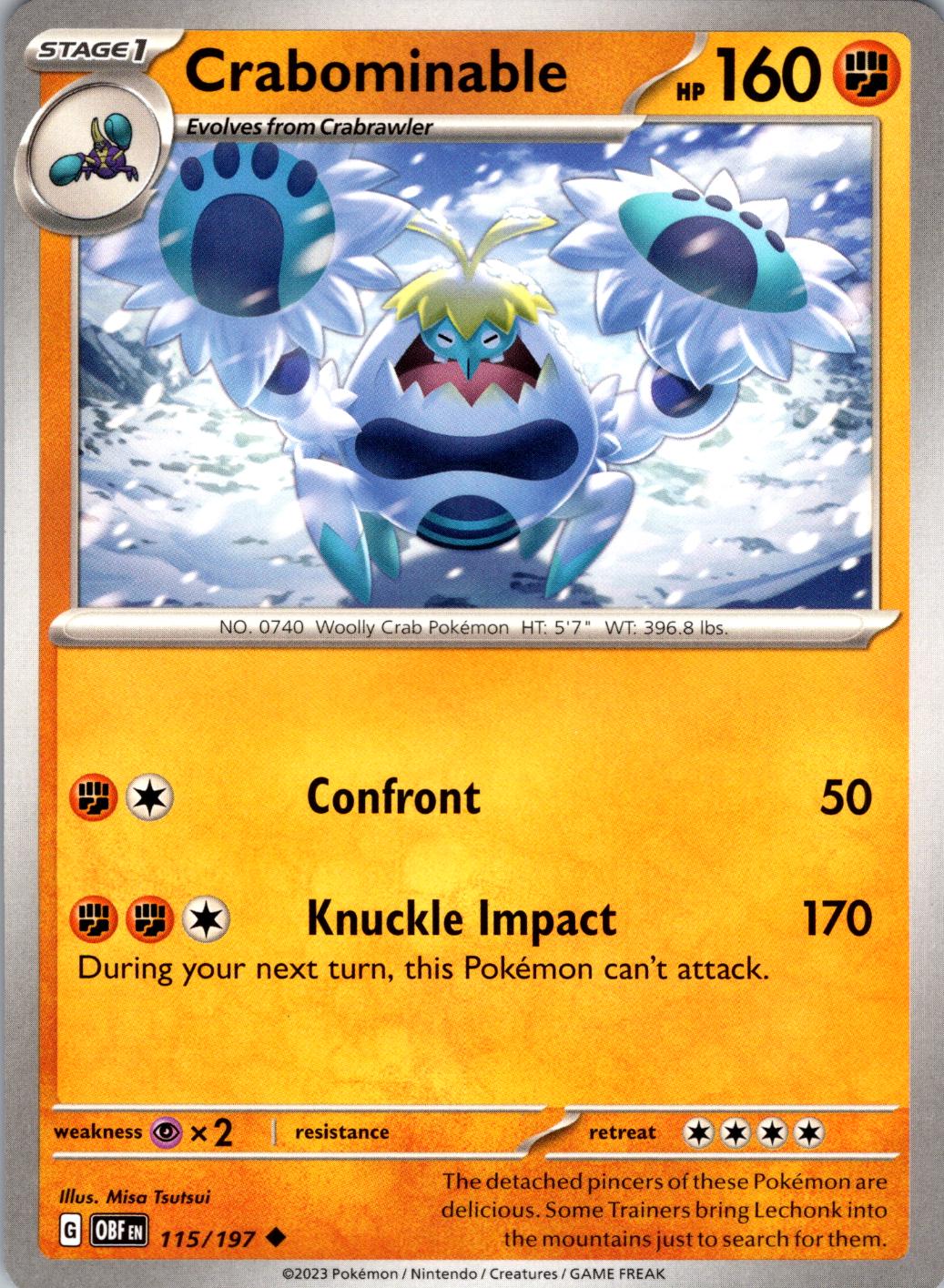 Crabominable #115 Prices | Pokemon Obsidian Flames | Pokemon Cards