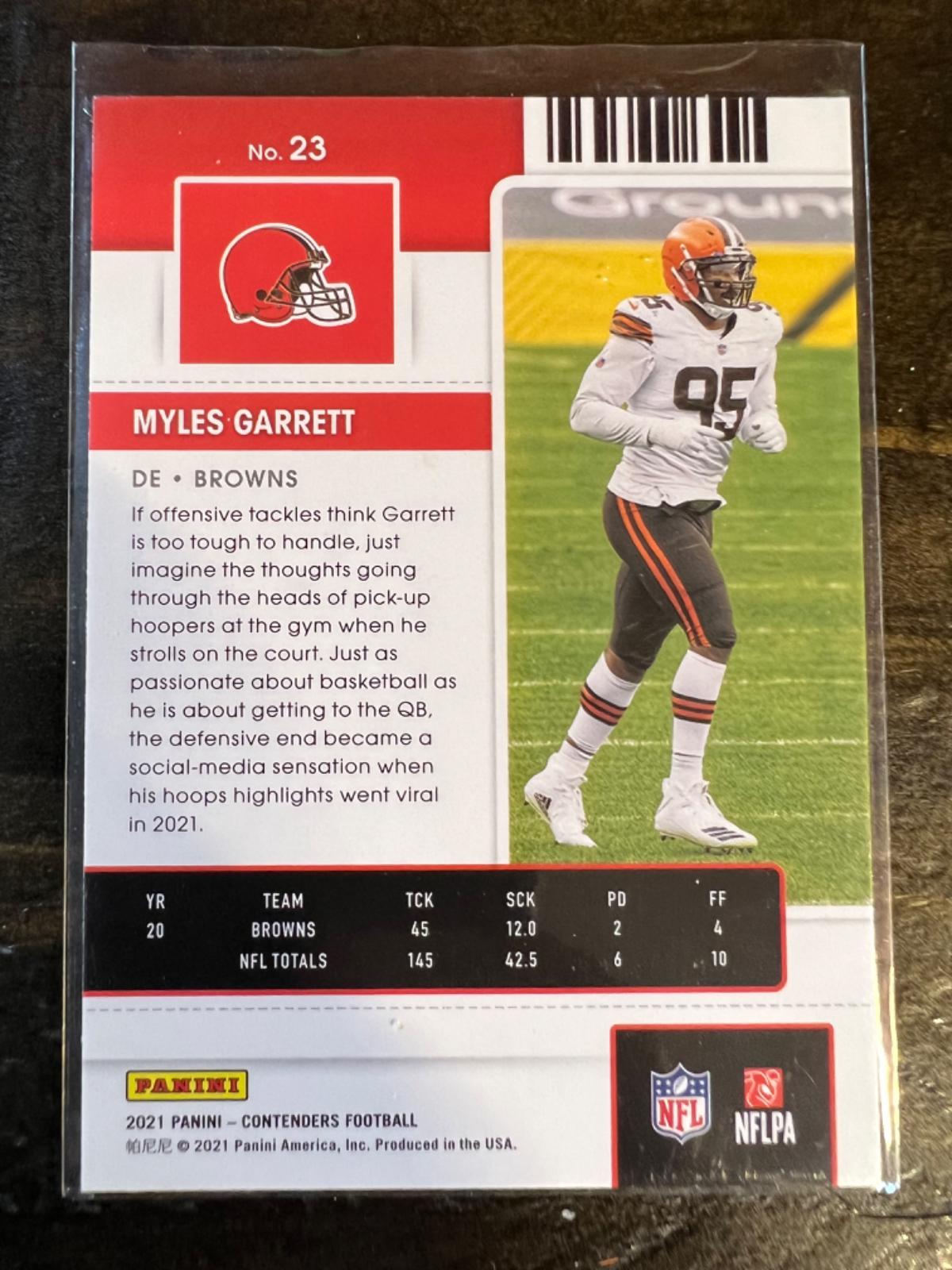 Myles Garrett #23 Prices | 2021 Panini Contenders | Football Cards