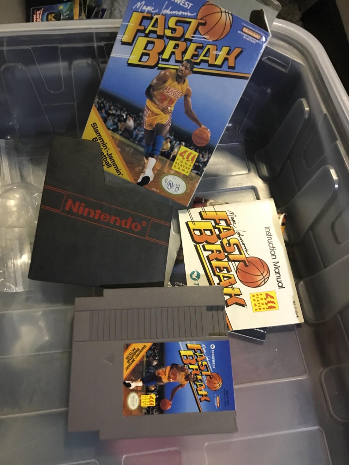 Magic Johnson's Fast Break | Item, Box, and Manual | NES