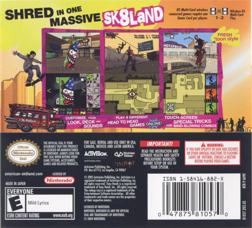 Tony Hawk American Sk8land Prices Nintendo DS | Compare Loose, CIB ...