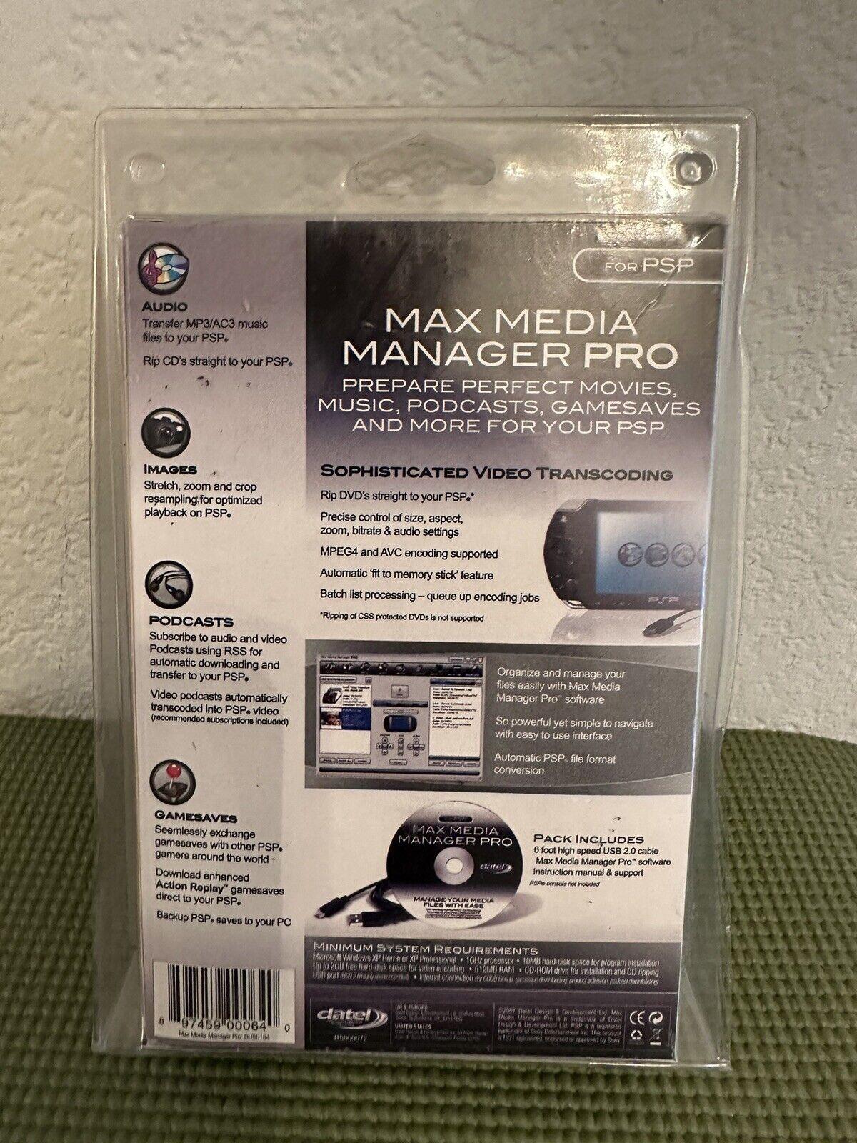 Max Media Manager Pro Prices PSP | Compare Loose, CIB & New Prices