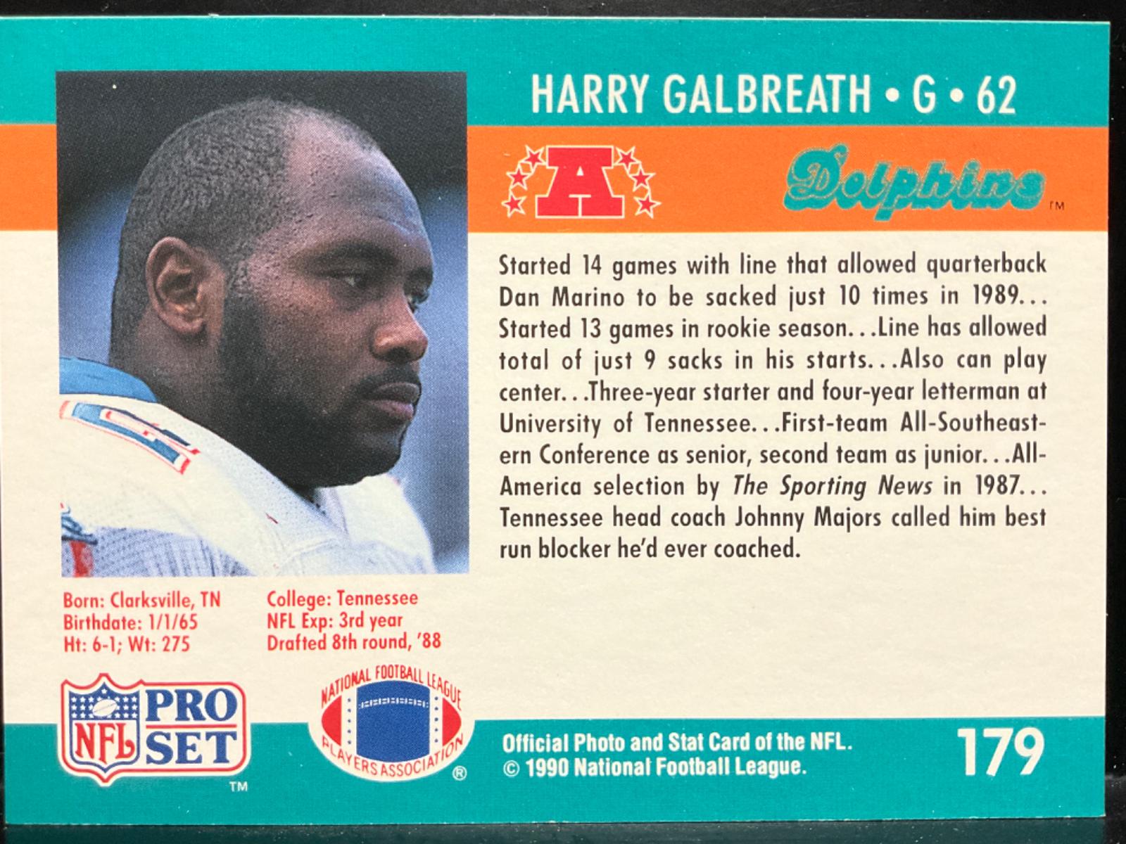 Harry Galbreath #179 Prices | 1990 Pro Set | Football Cards