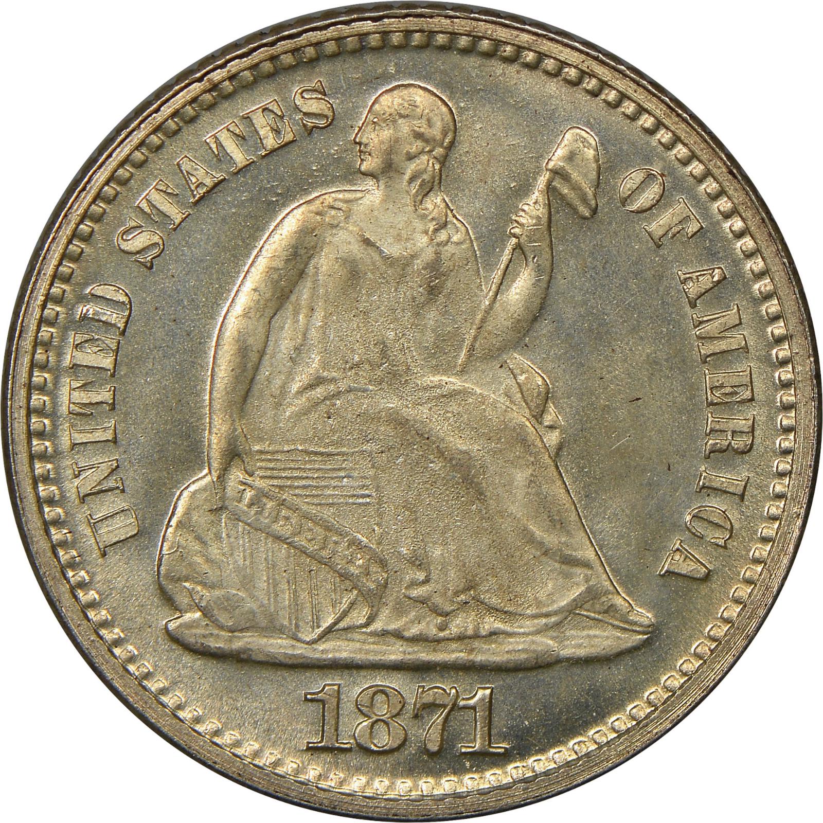 1871 Seated Liberty Half Dime Prices | Ungraded, NGC, PCGS Values