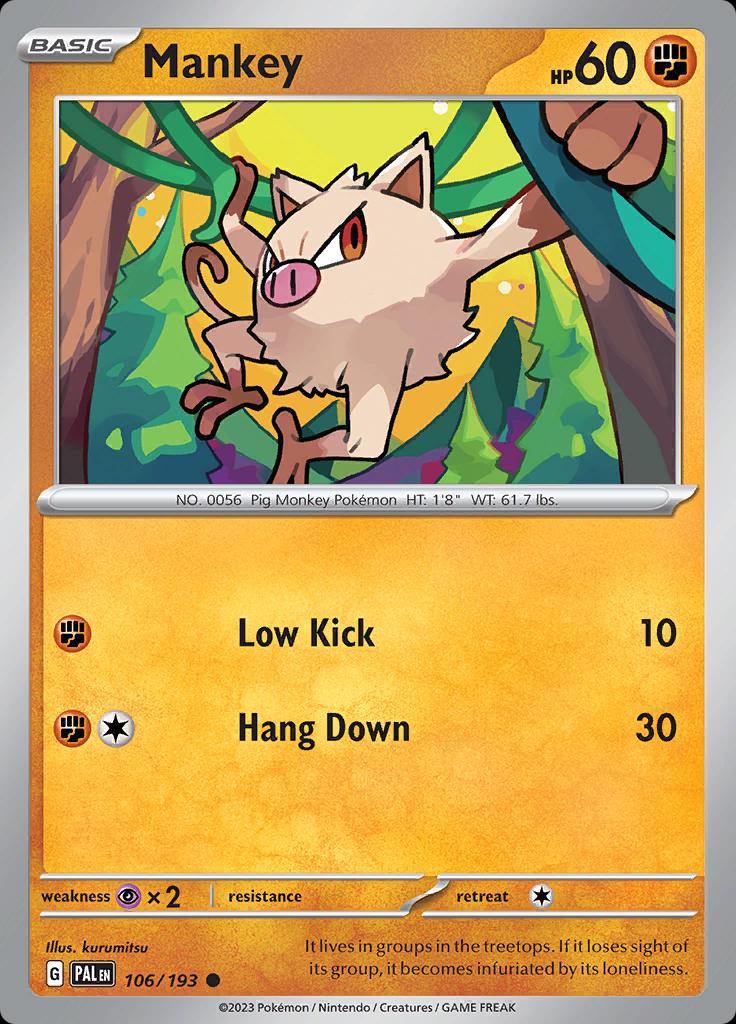 Mankey #106 Prices | Pokemon Paldea Evolved | Pokemon Cards