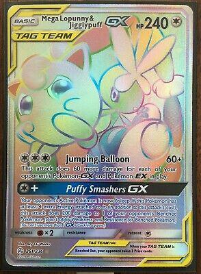 Mega Lopunny & Jigglypuff GX #261 Prices | Pokemon Cosmic Eclipse | Pokemon Cards