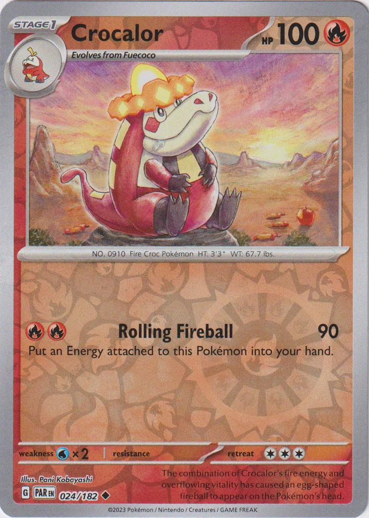 Crocalor [Reverse Holo] #24 Prices | Pokemon Paradox Rift | Pokemon Cards