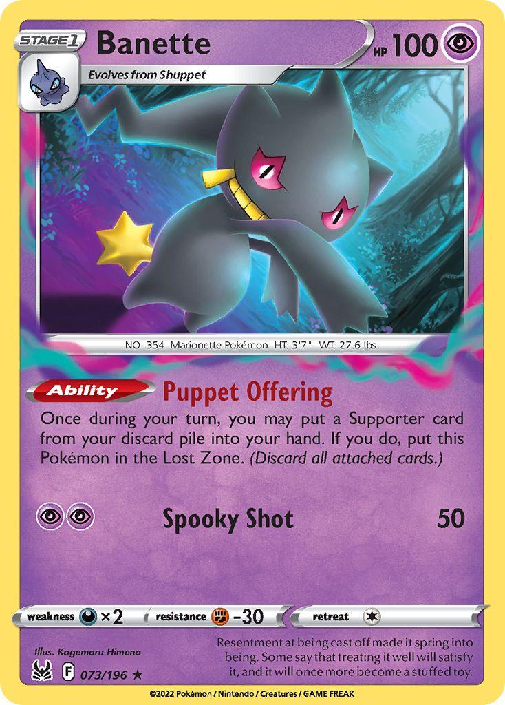 Banette #73 Prices | Pokemon Lost Origin | Pokemon Cards