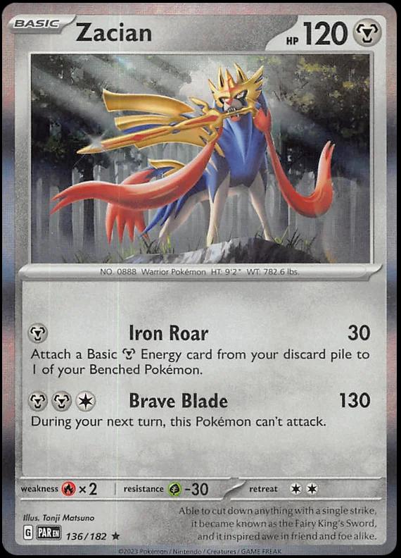 Zacian #136 Prices | Pokemon Paradox Rift | Pokemon Cards