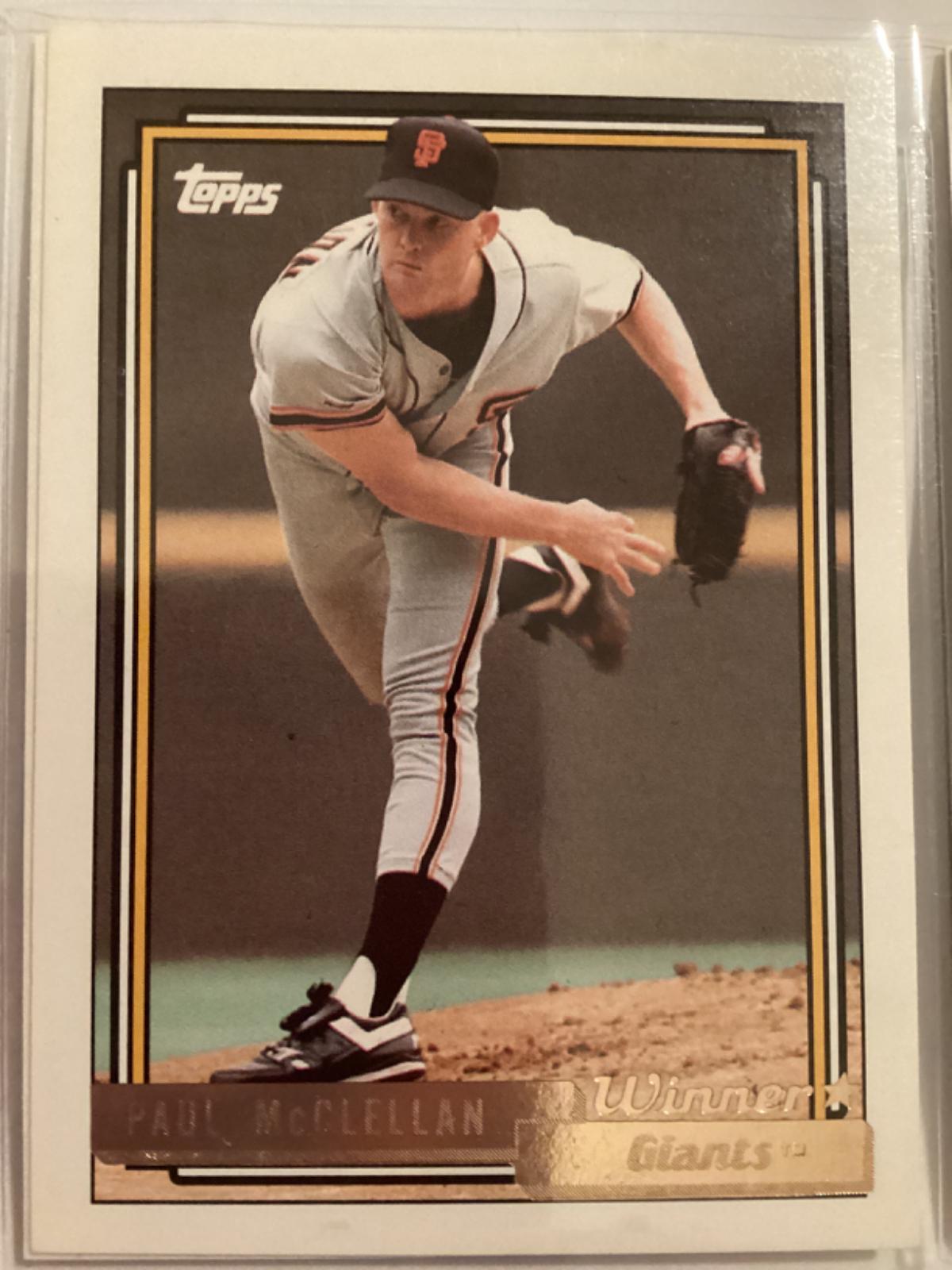 Paul McClellan [Winner] #424 Prices | 1992 Topps Gold | Baseball Cards