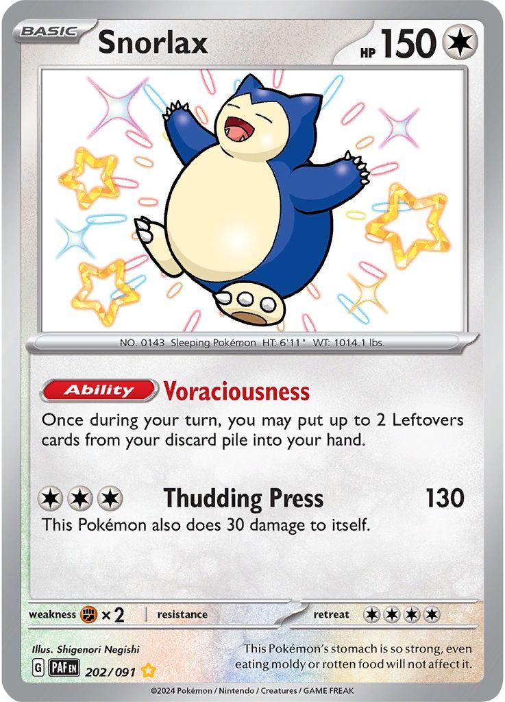 Snorlax [Holo] #202 Prices | Pokemon Paldean Fates | Pokemon Cards