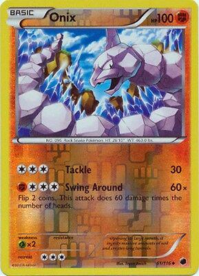 Onix [Reverse Holo] #61 Precios | Pokemon Plasma Freeze | Tarjetas de Pokemon