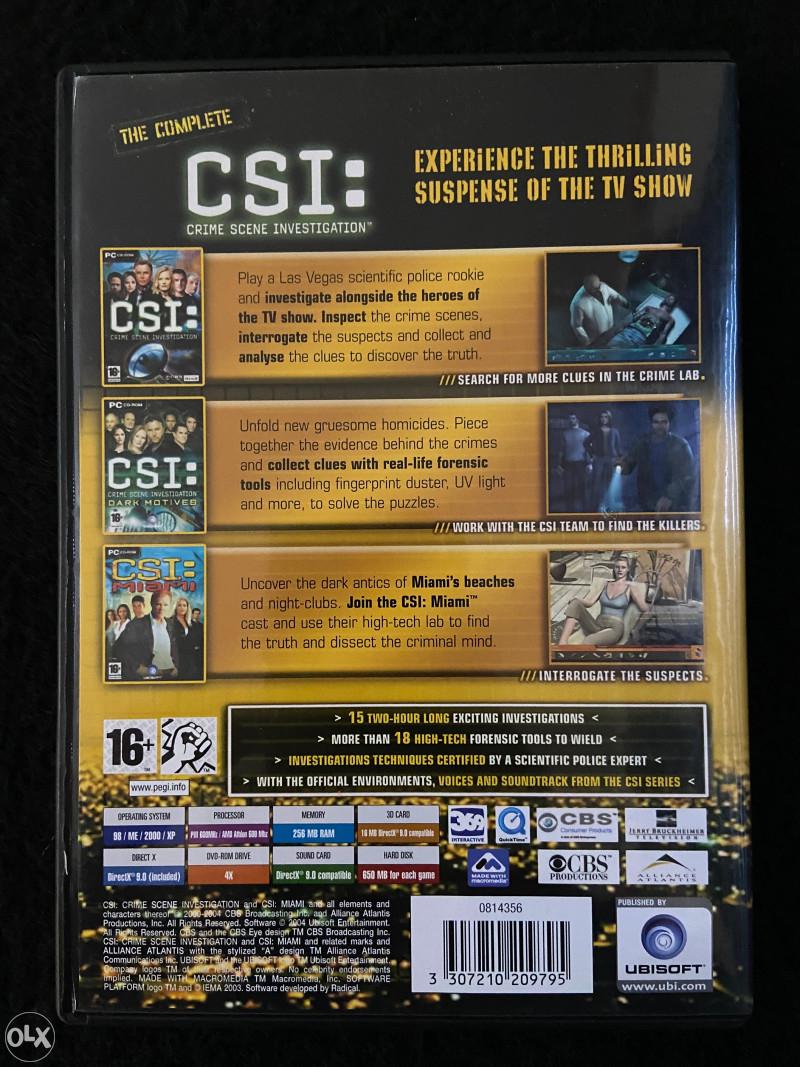 The Complete CSI: Crime Scene Investigation Prices PC Games | Compare ...