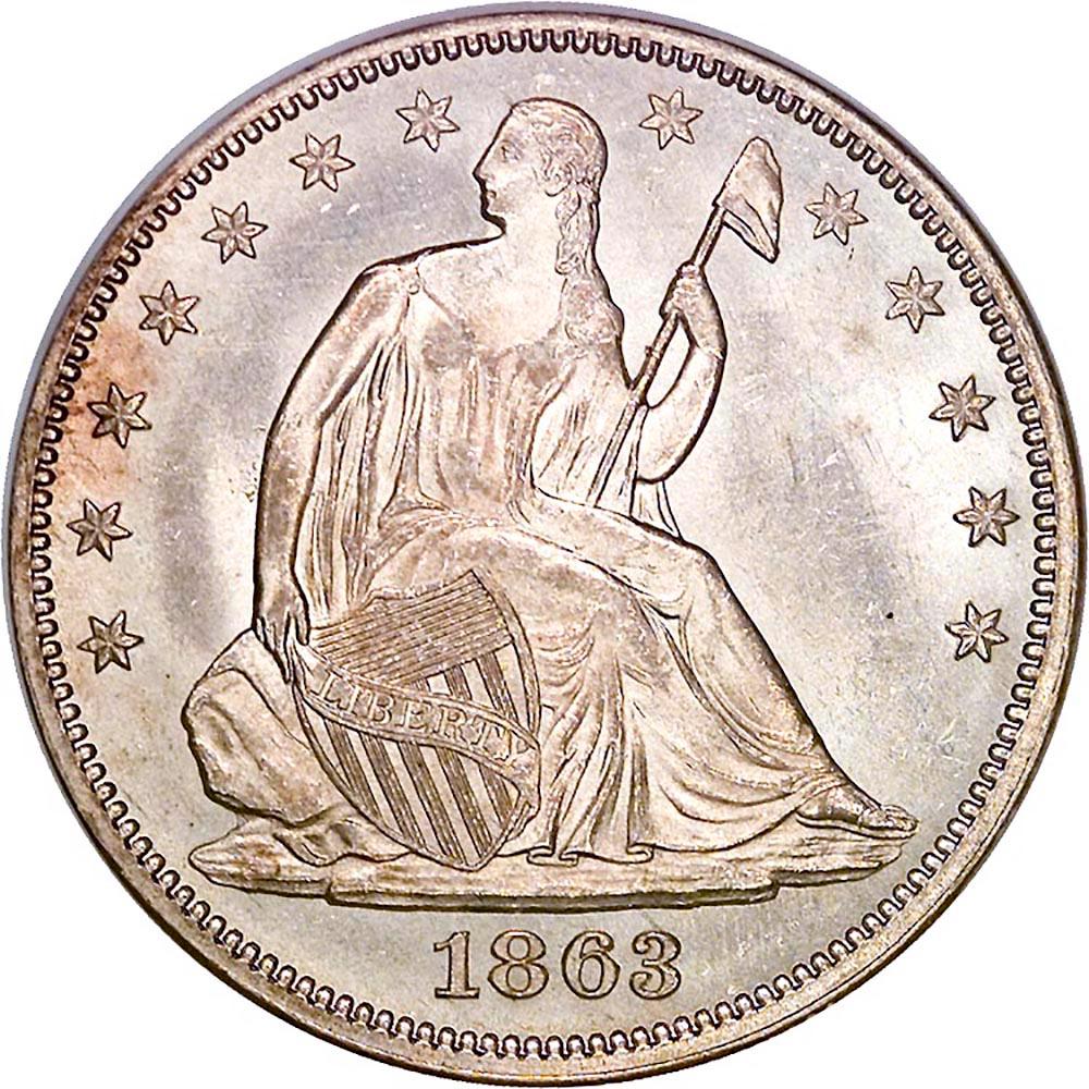 1863 [PROOF] Seated Liberty Half Dollar Prices | Ungraded, NGC, PCGS Values