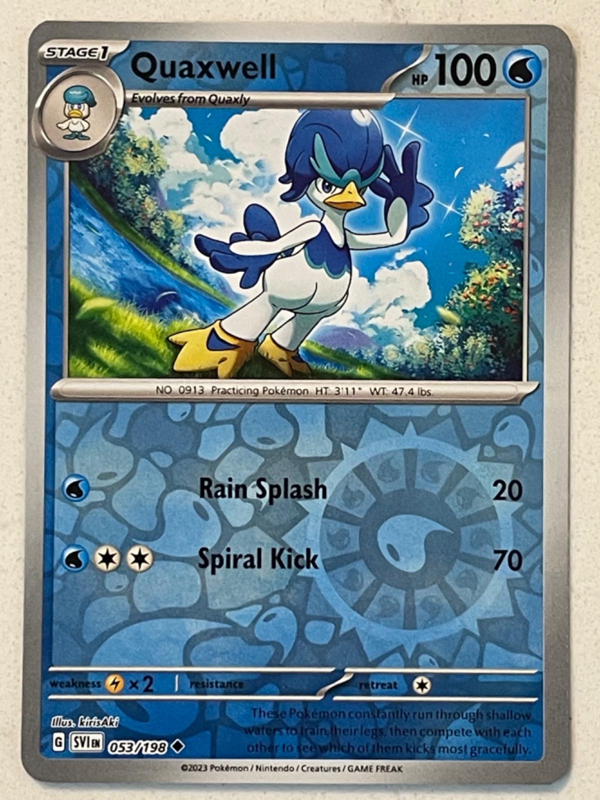 Quaxwell [Reverse Holo] #53 Prices | Pokemon Scarlet & Violet | Pokemon ...
