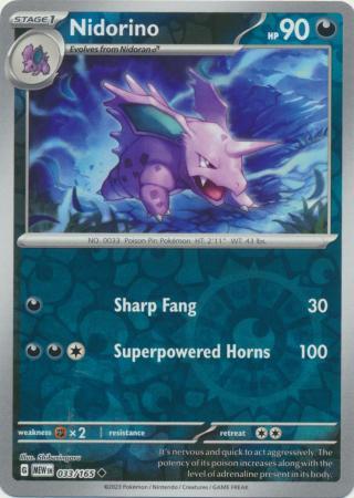 Nidorino [Reverse Holo] #33 Prices | Pokemon Scarlet & Violet 151 | Pokemon Cards