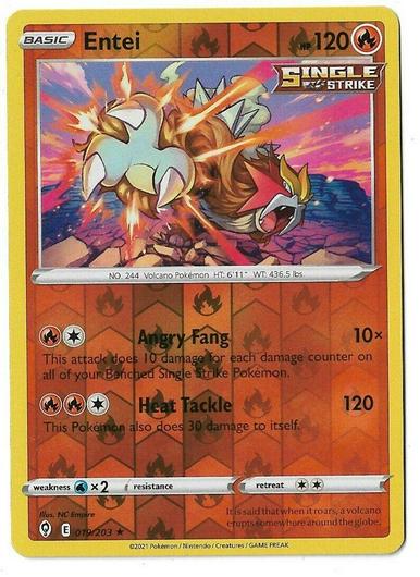 Entei [Reverse Holo] | Ungraded | Pokemon Evolving Skies