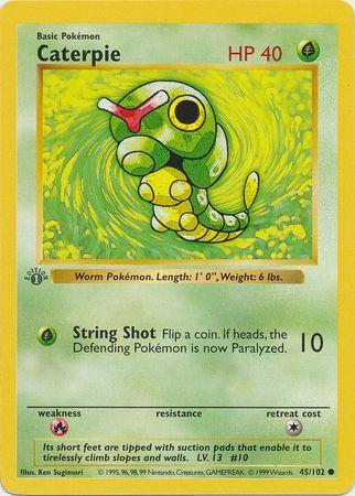 Caterpie [1st Edition] #45 Prices | Pokemon Base Set | Pokemon Cards
