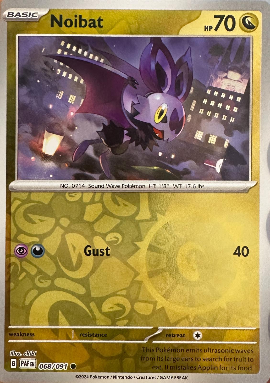 Noibat [Reverse Holo] #68 Prices | Pokemon Paldean Fates | Pokemon Cards