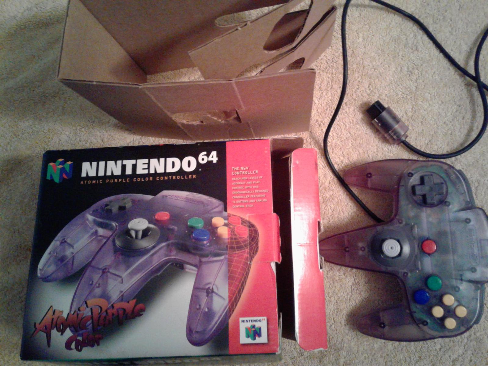 Atomic Purple Controller | Item and Box only | Nintendo 64