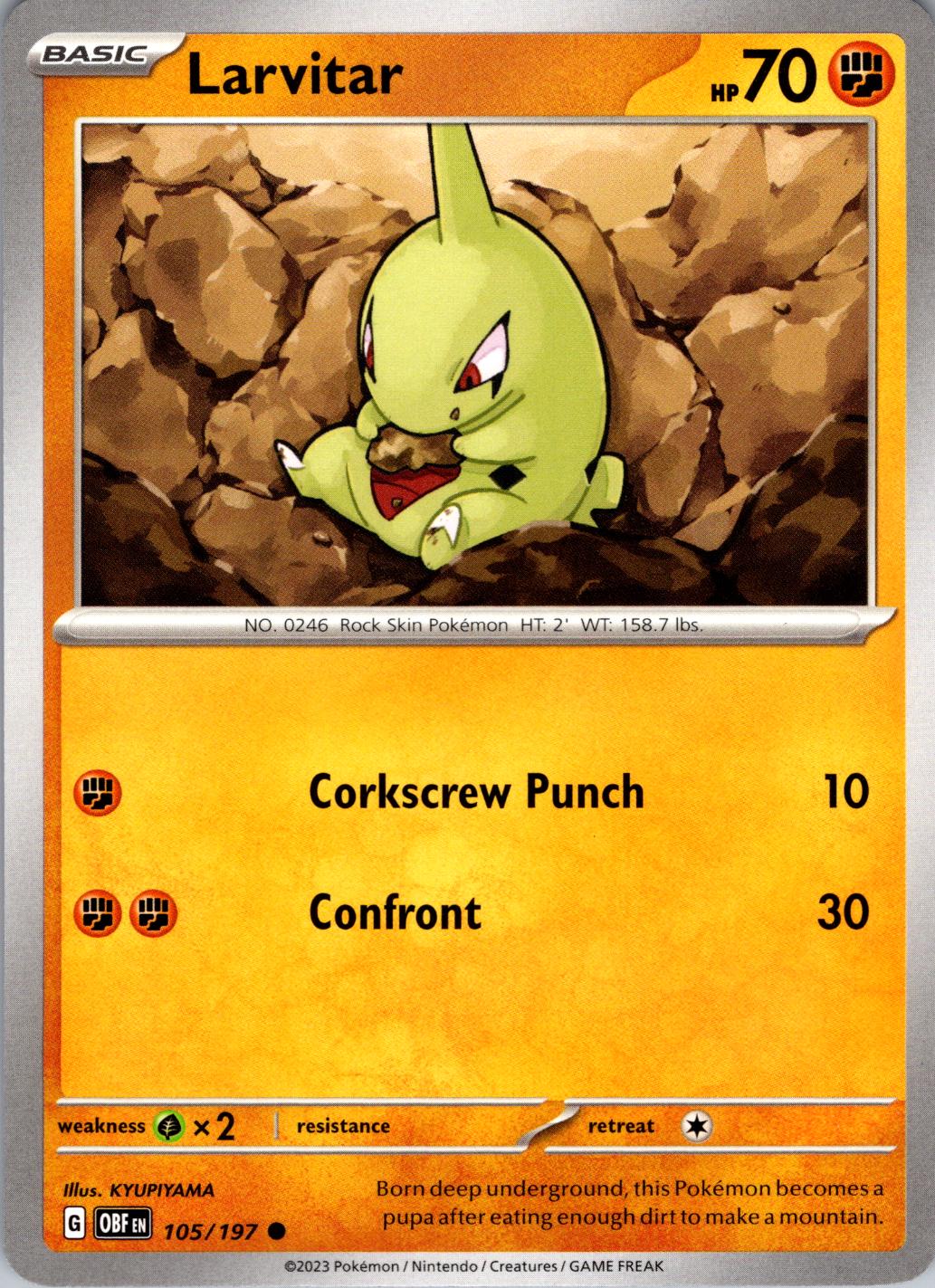 Larvitar #105 Prices | Pokemon Obsidian Flames | Pokemon Cards
