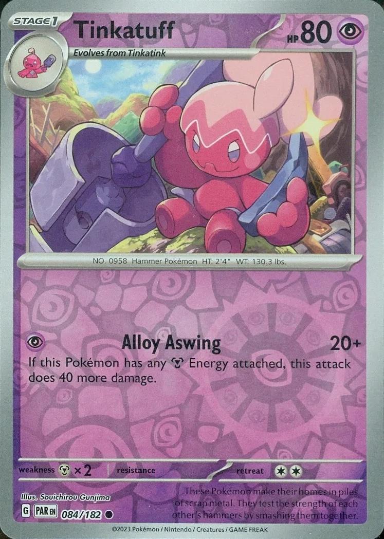 Tinkatuff [Reverse Holo] #84 Prices | Pokemon Paradox Rift | Pokemon Cards