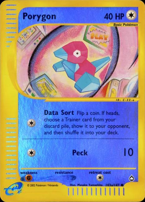 Porygon [Reverse Holo] #103a Prices | Pokemon Aquapolis | Pokemon Cards