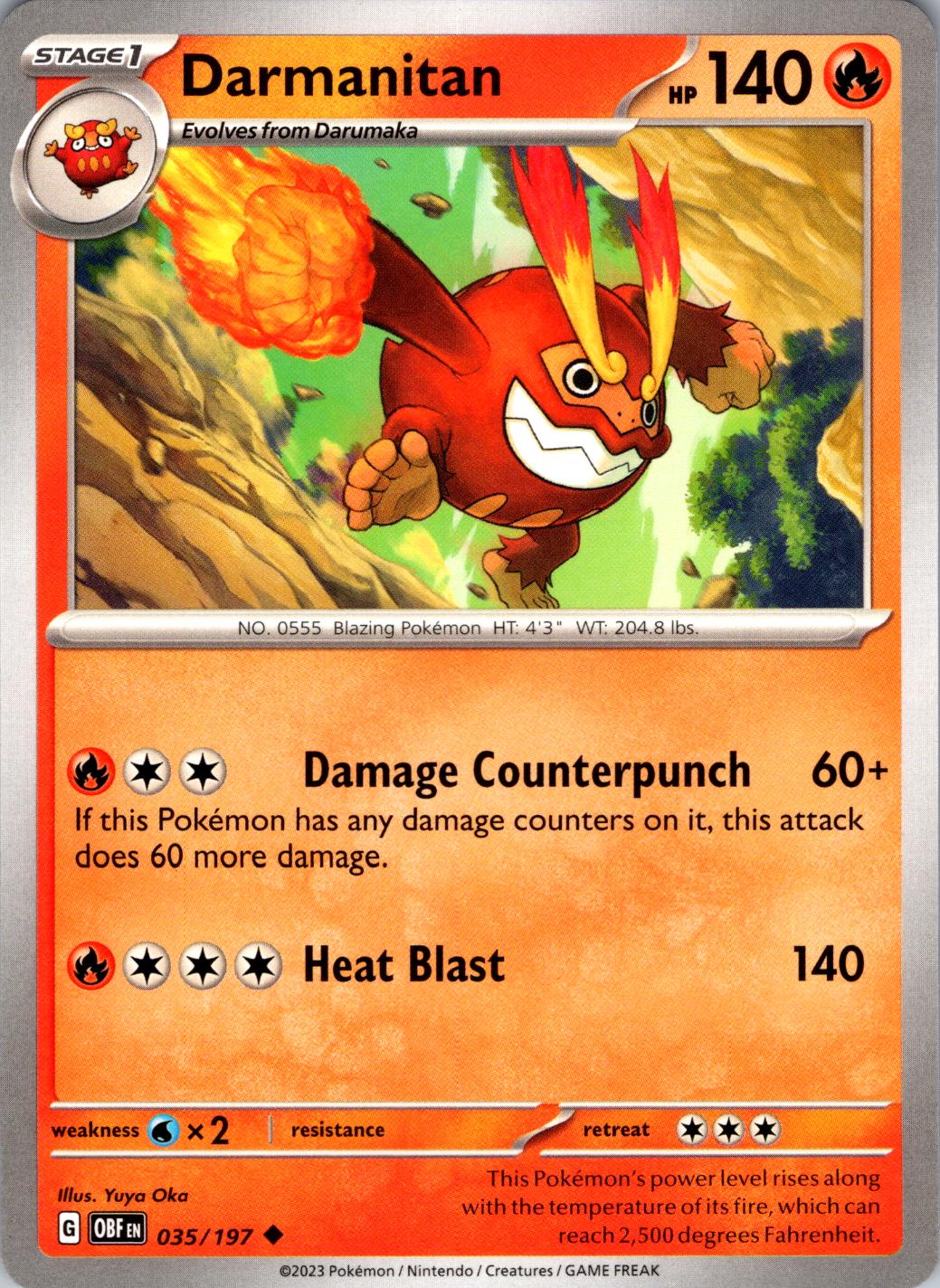 Darmanitan #35 Prices | Pokemon Obsidian Flames | Pokemon Cards