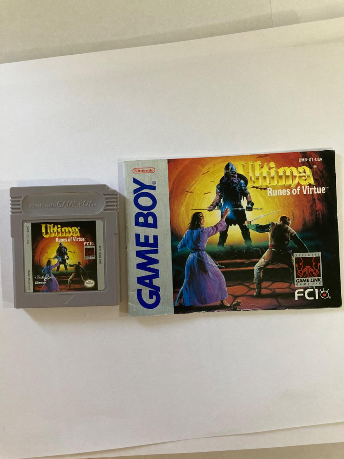 Ultima Runes of Virtue | Item and Manual only | GameBoy