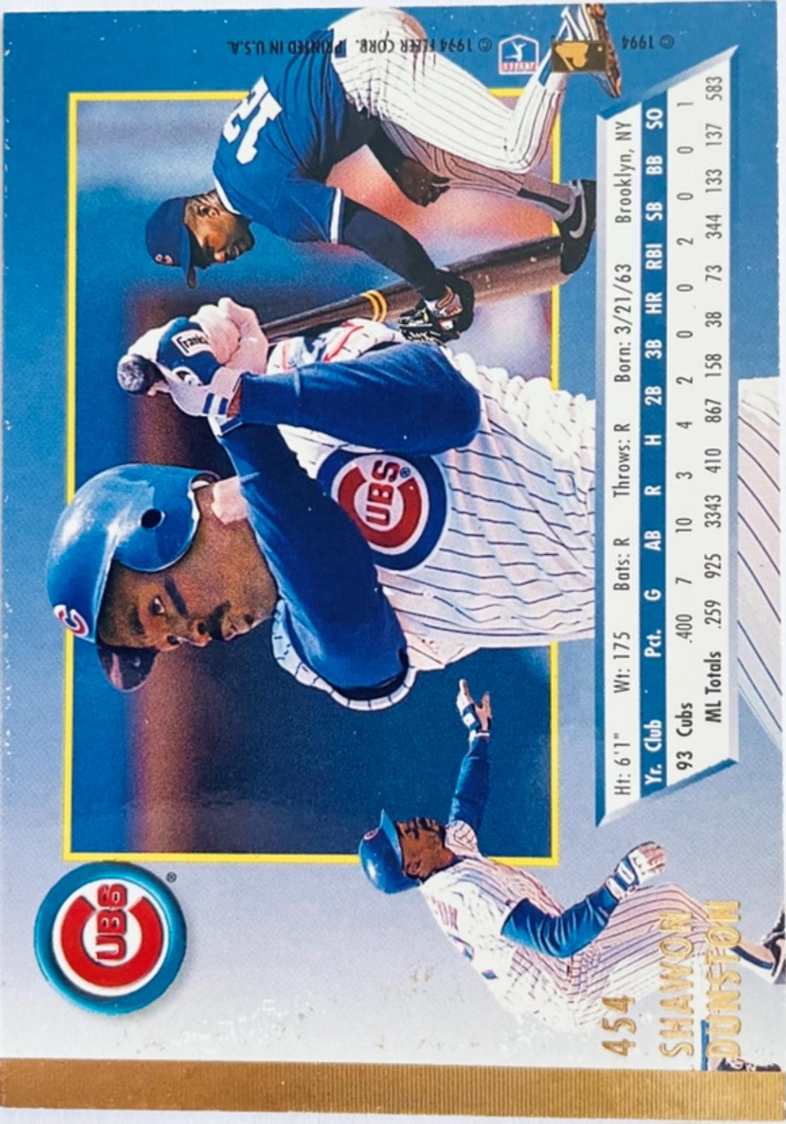 Shawon Dunston #454 Prices | 1994 Ultra | Baseball Cards