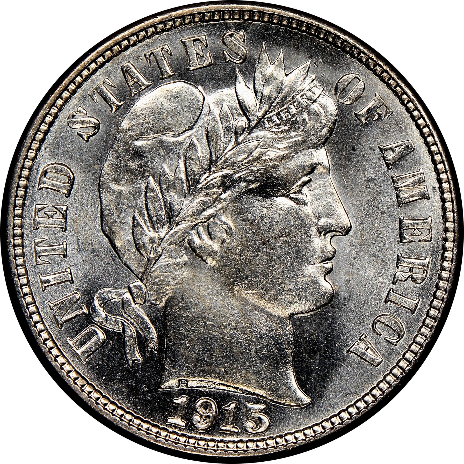 1915 S Barber Dime Prices | Ungraded, NGC, PCGS Values