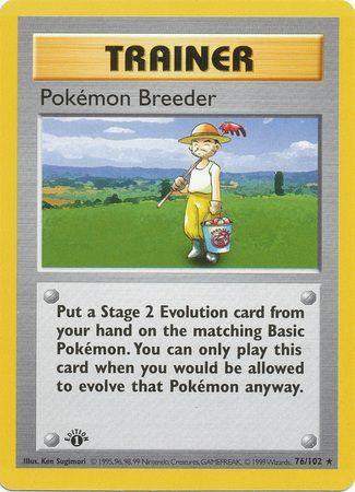 Pokemon Breeder [1st Edition] #76 Prices | Pokemon Base Set | Pokemon Cards
