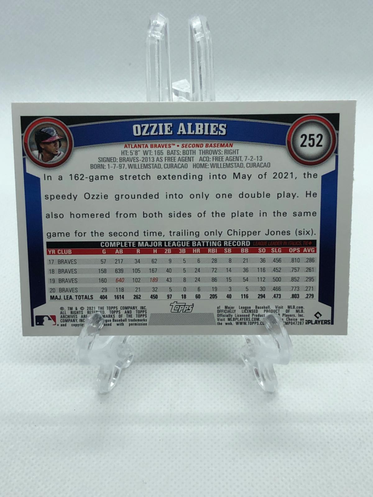 Ozzie Albies #252 Prices | 2021 Topps Archives | Baseball Cards