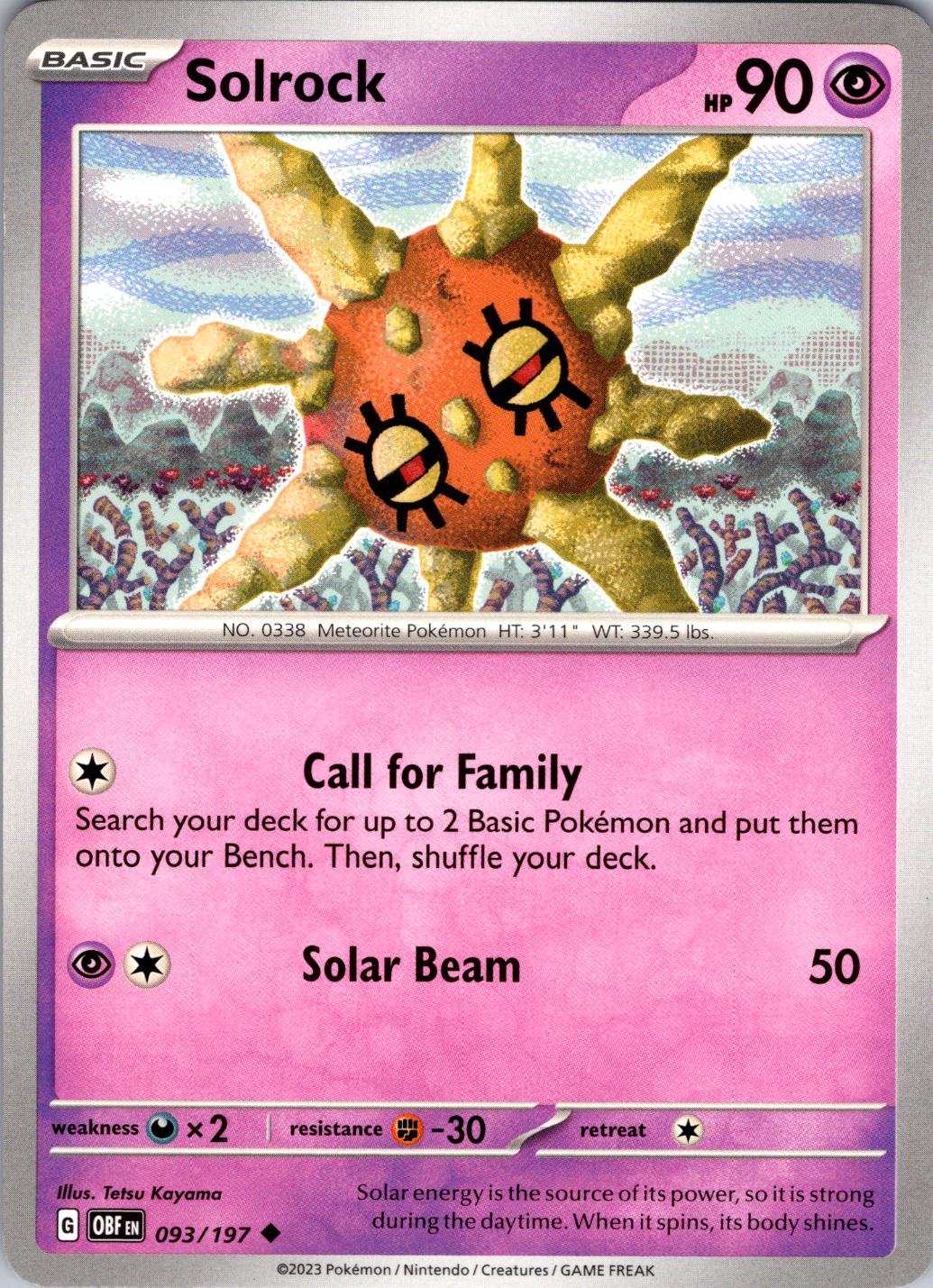 Solrock #93 Prices | Pokemon Obsidian Flames | Pokemon Cards