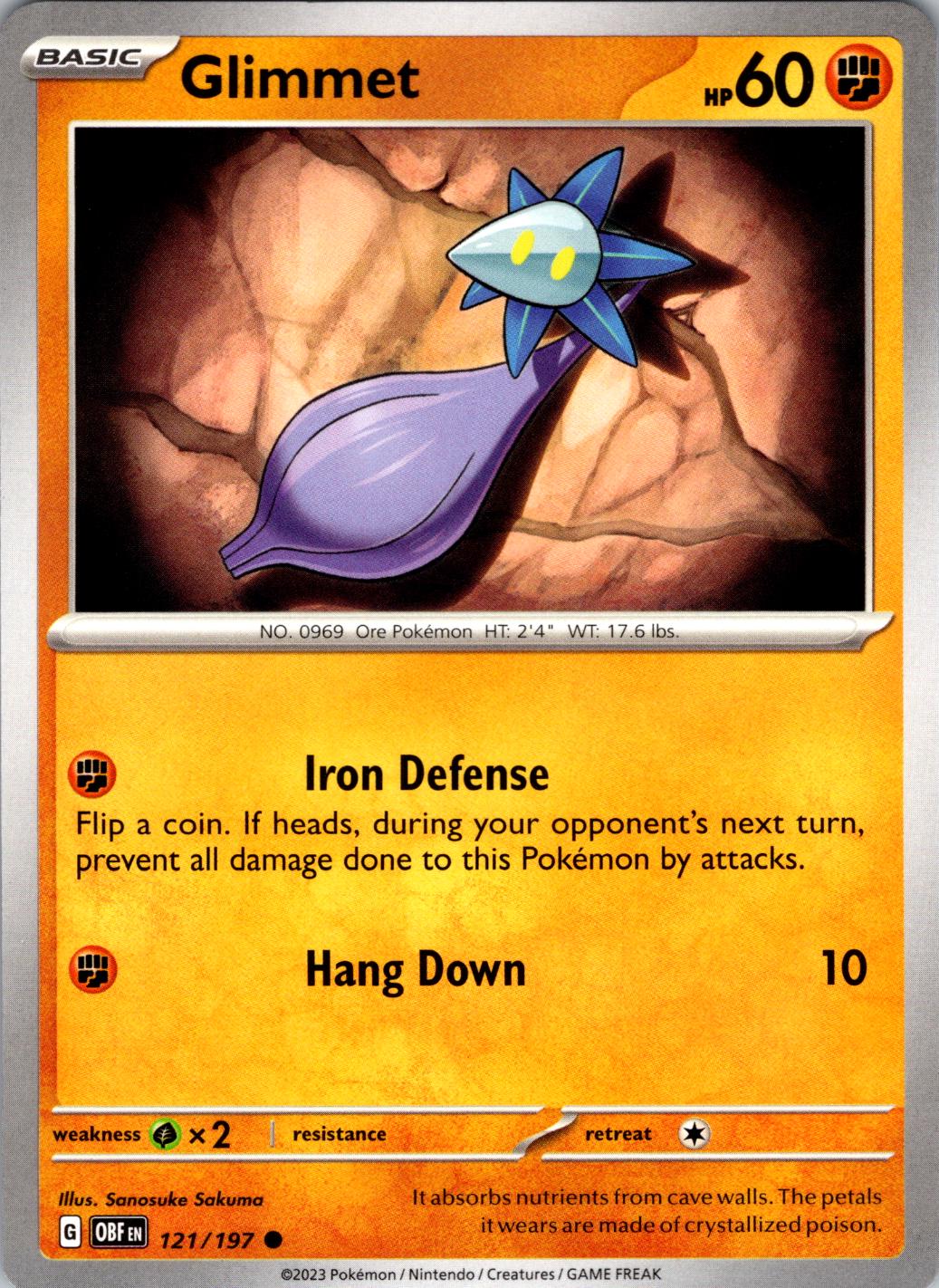 Glimmet #121 Prices | Pokemon Obsidian Flames | Pokemon Cards