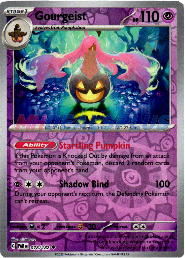 Gourgeist [Reverse Holo] #78 Prices | Pokemon Paradox Rift | Pokemon Cards