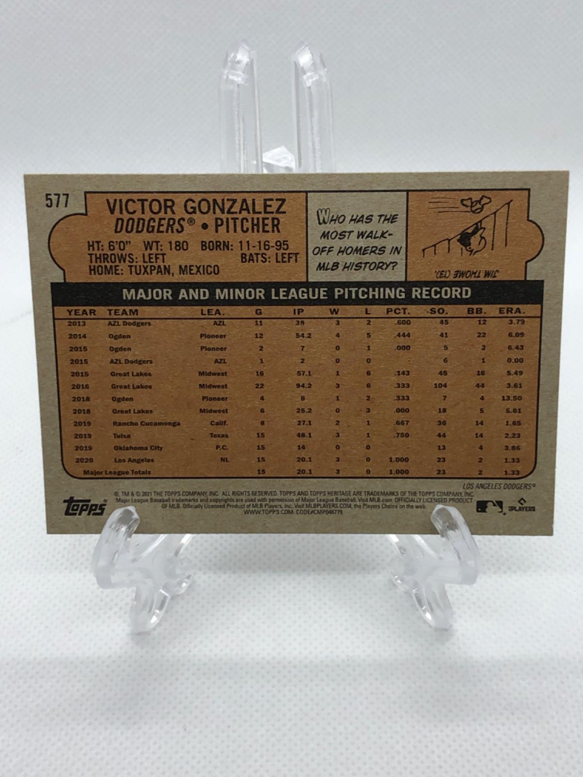 Victor Gonzalez #577 Prices [Rookie] | 2021 Topps Heritage | Baseball Cards